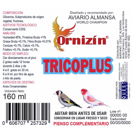 TricoPlus Ornizin (Tricomoniasis en Aves)